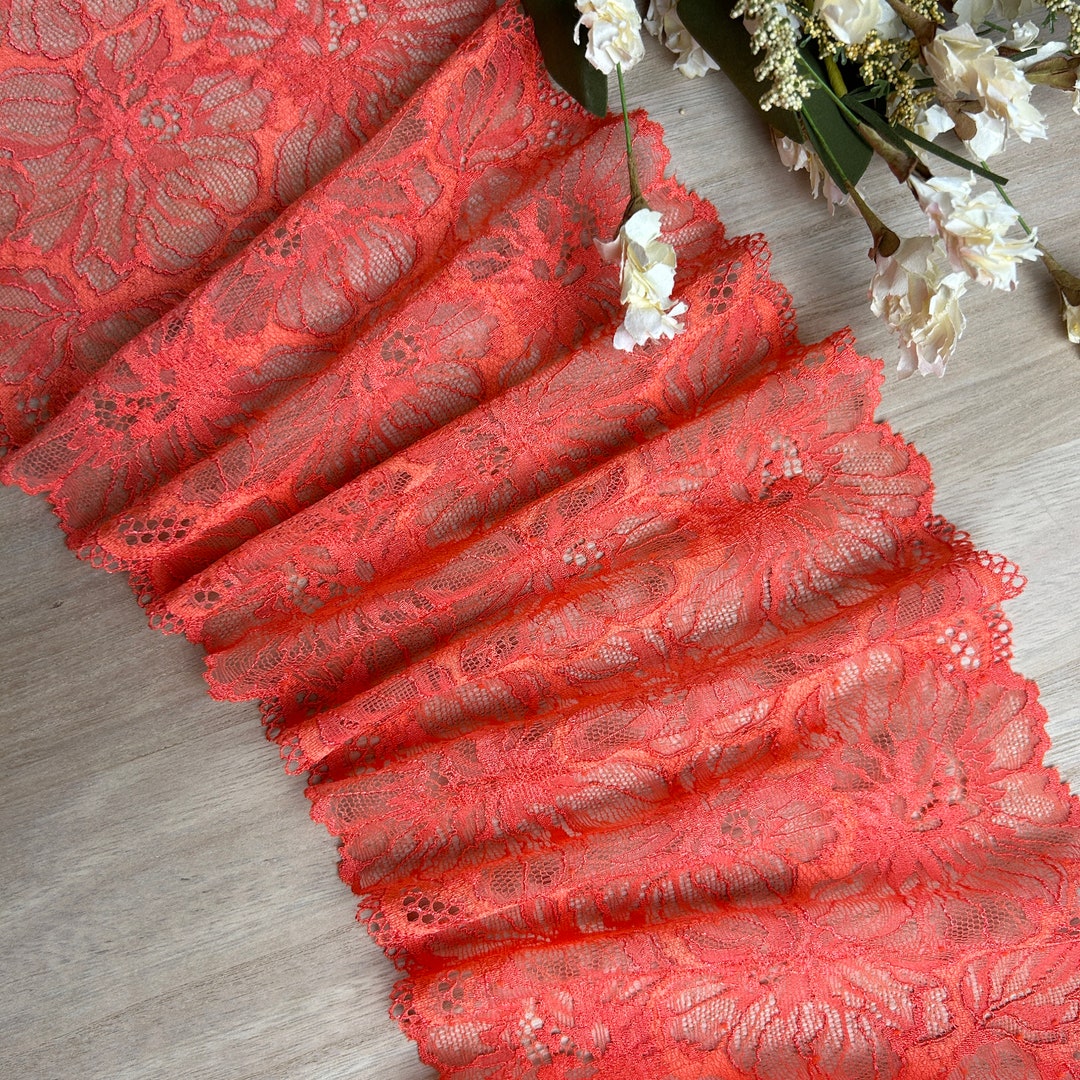 6 3/4" Wide Spring Flower Galloon Stretch Lace, Double Edge - Etsy