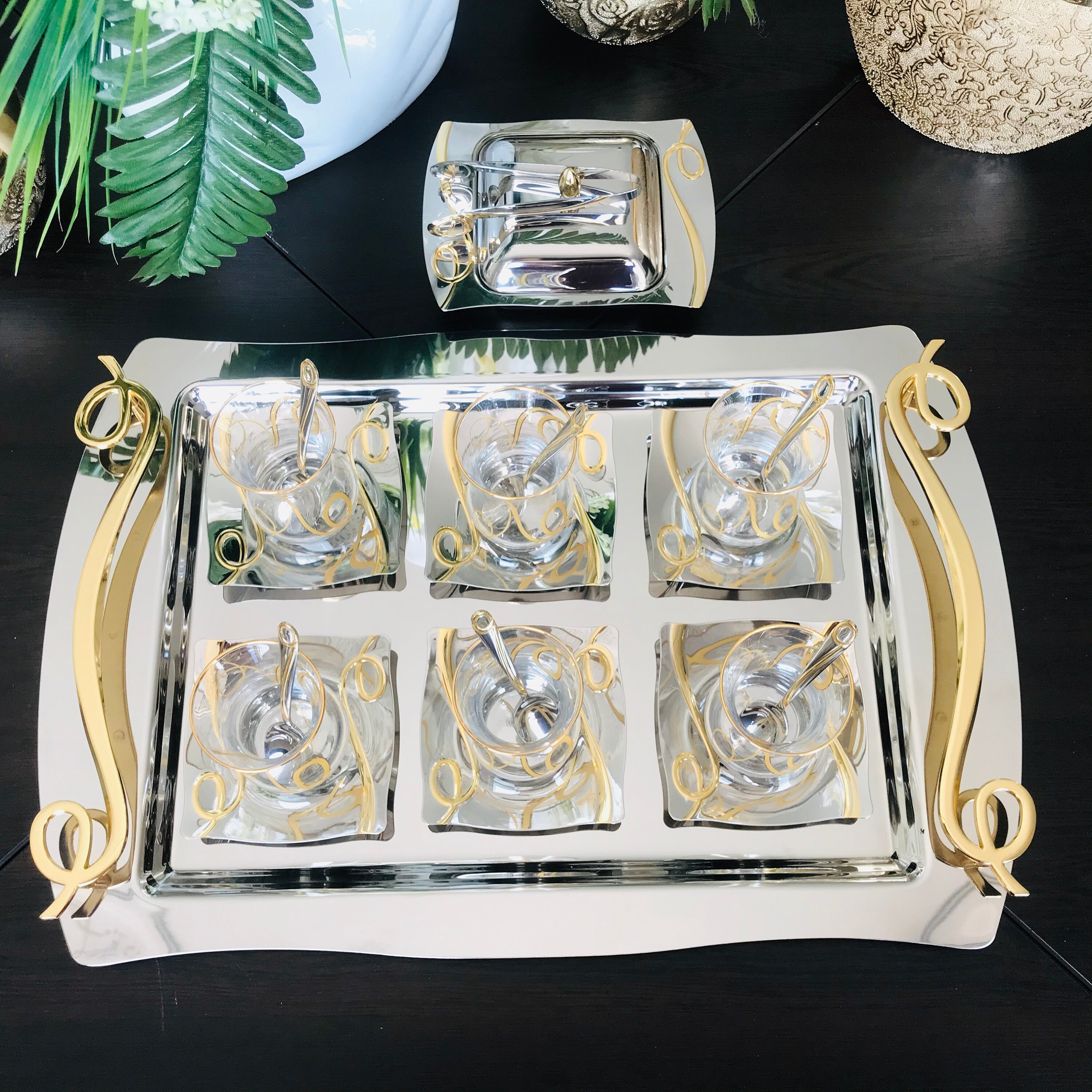 Tea Cups Turkish Tea Set Tea Set With Tray Tea Service Set | Etsy