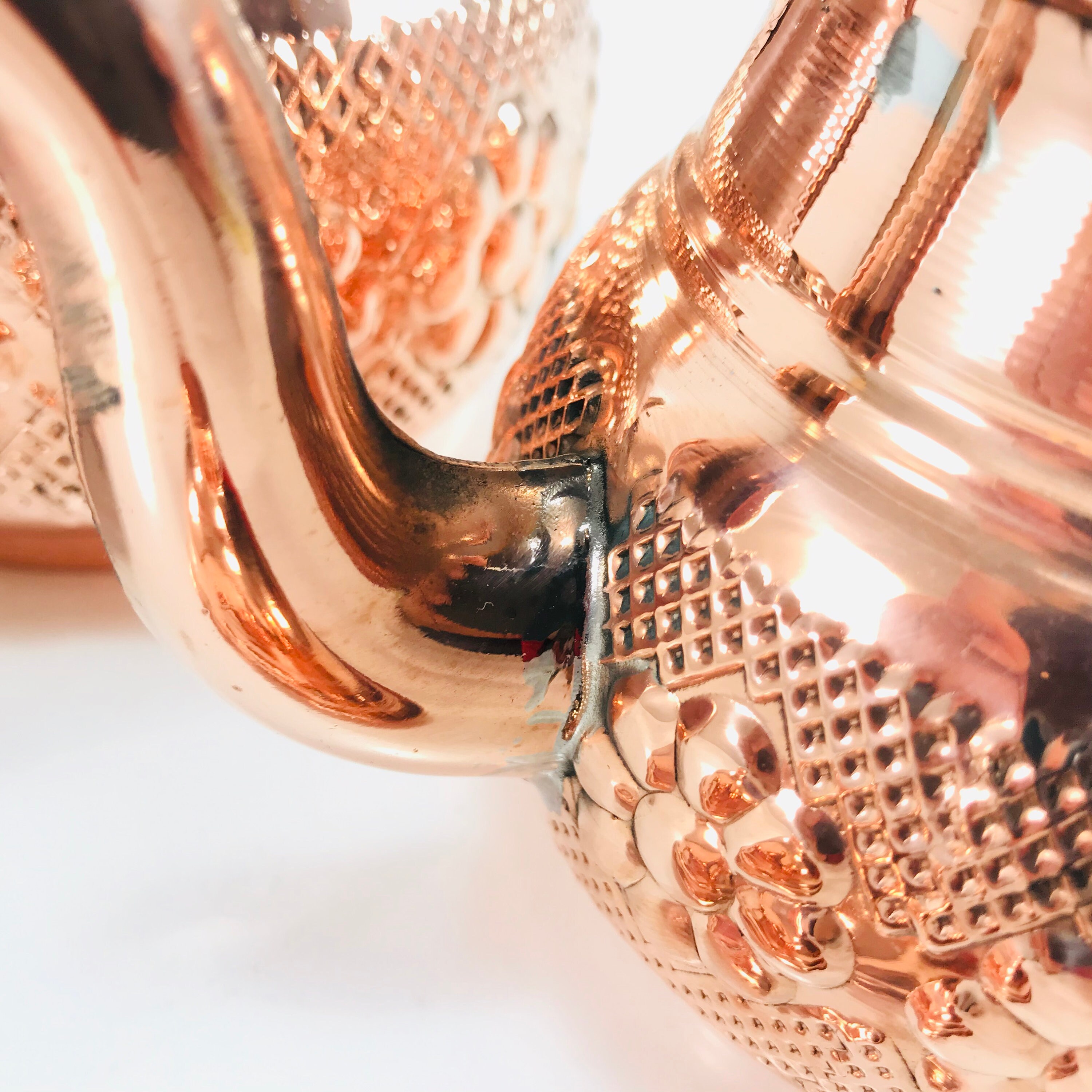 Turkish Copper Teapot Pure Copper Tea Maker Hammered Daisy - Etsy