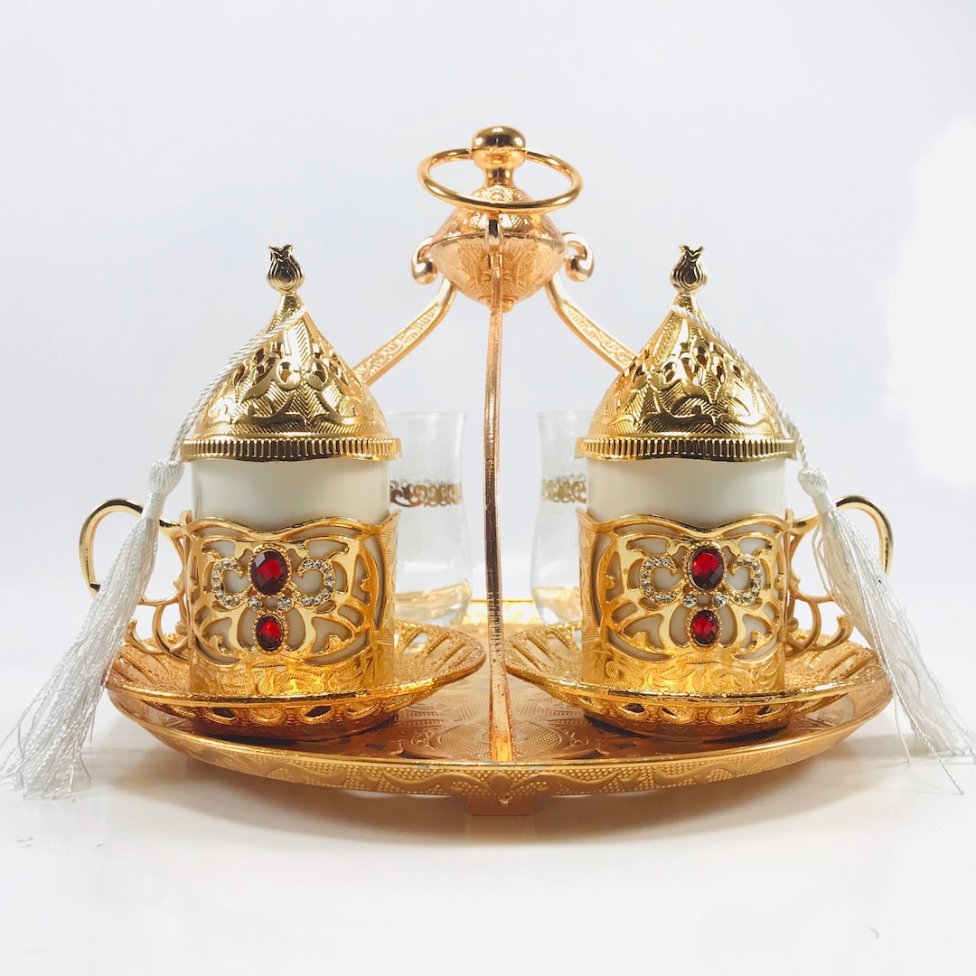 Turkish Coffee Set, Arabic Coffee Set, Gold Coffee Set, Coffee Cups Set ...