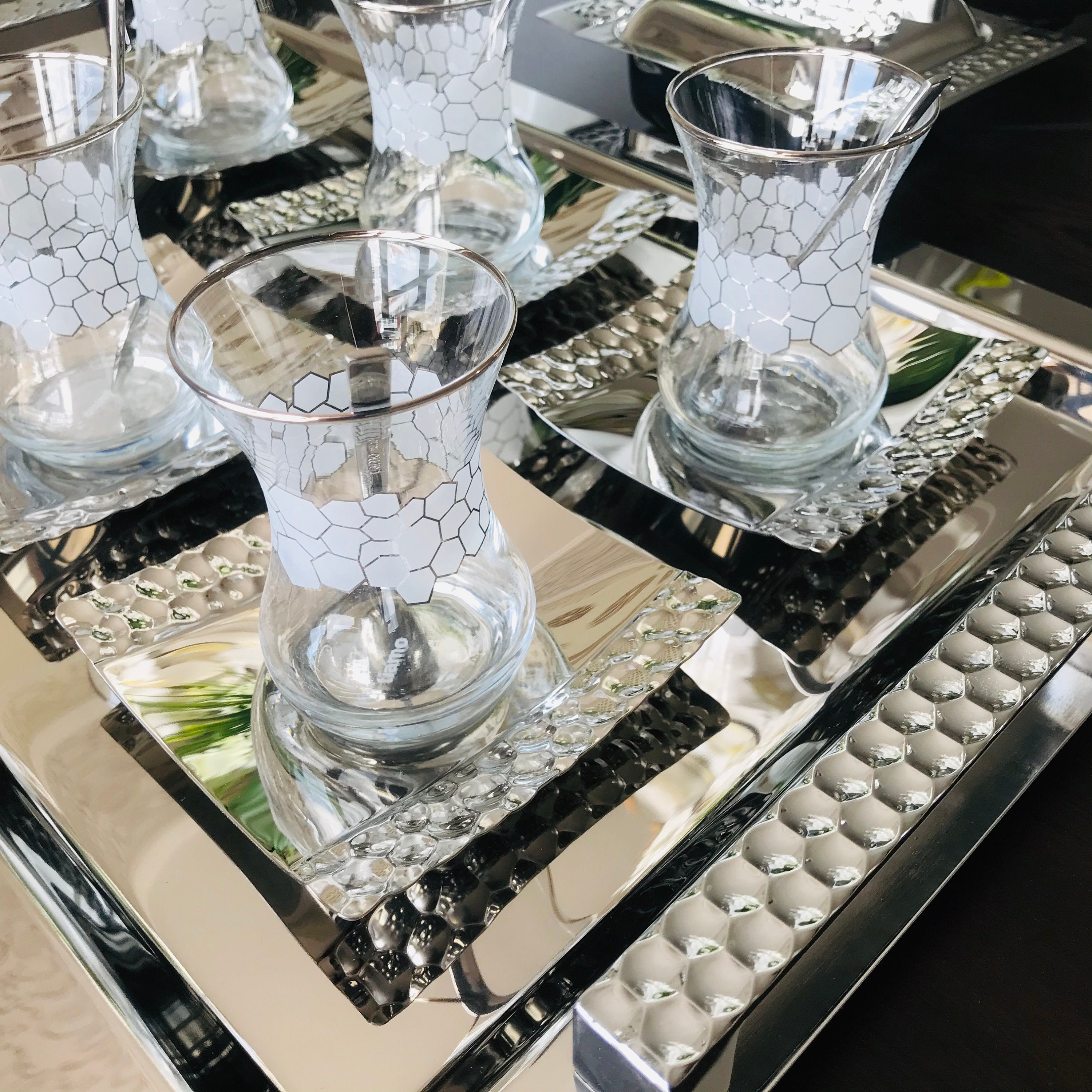 Turkish Tea Set Tea Set With Tray Glass Tea Cups Luxury Tea | Etsy