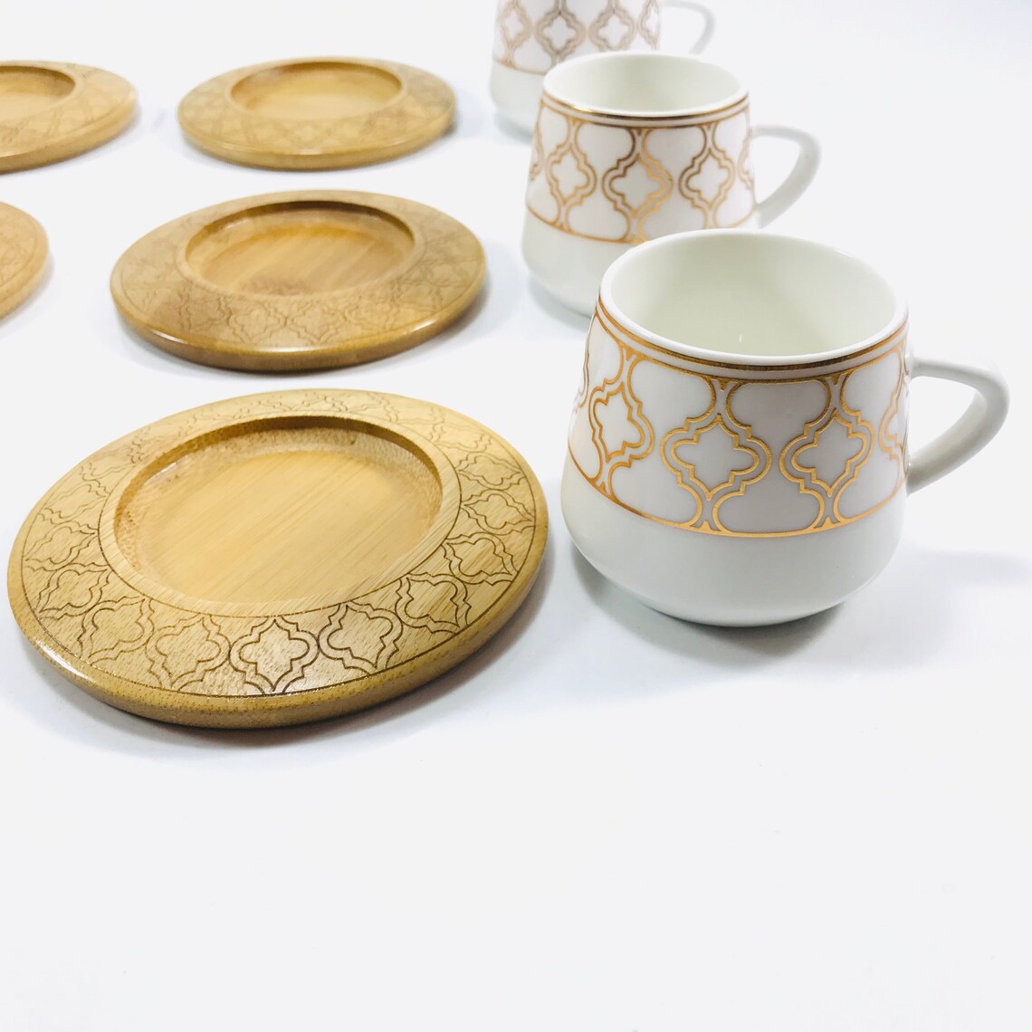 Turkish Coffee Set Set of 6 Coffee Cup Porcelain Coffee Set - Etsy