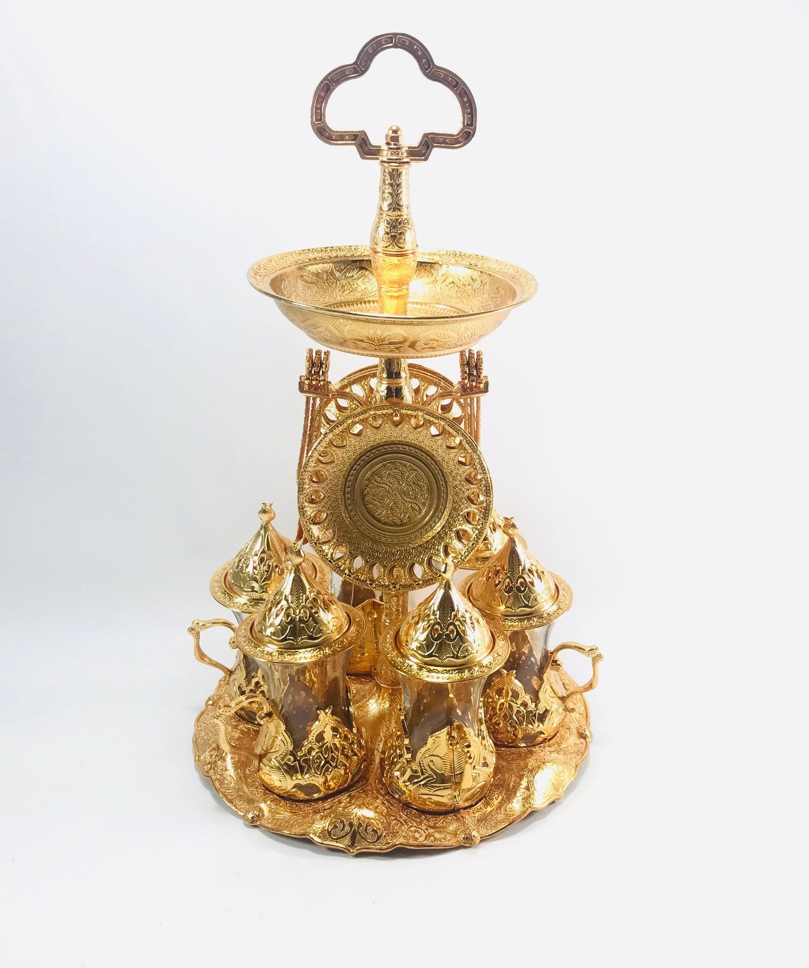 Tea Set Tea Cups Arabic Tea Set Turkish Tea Set Gold Tea | Etsy