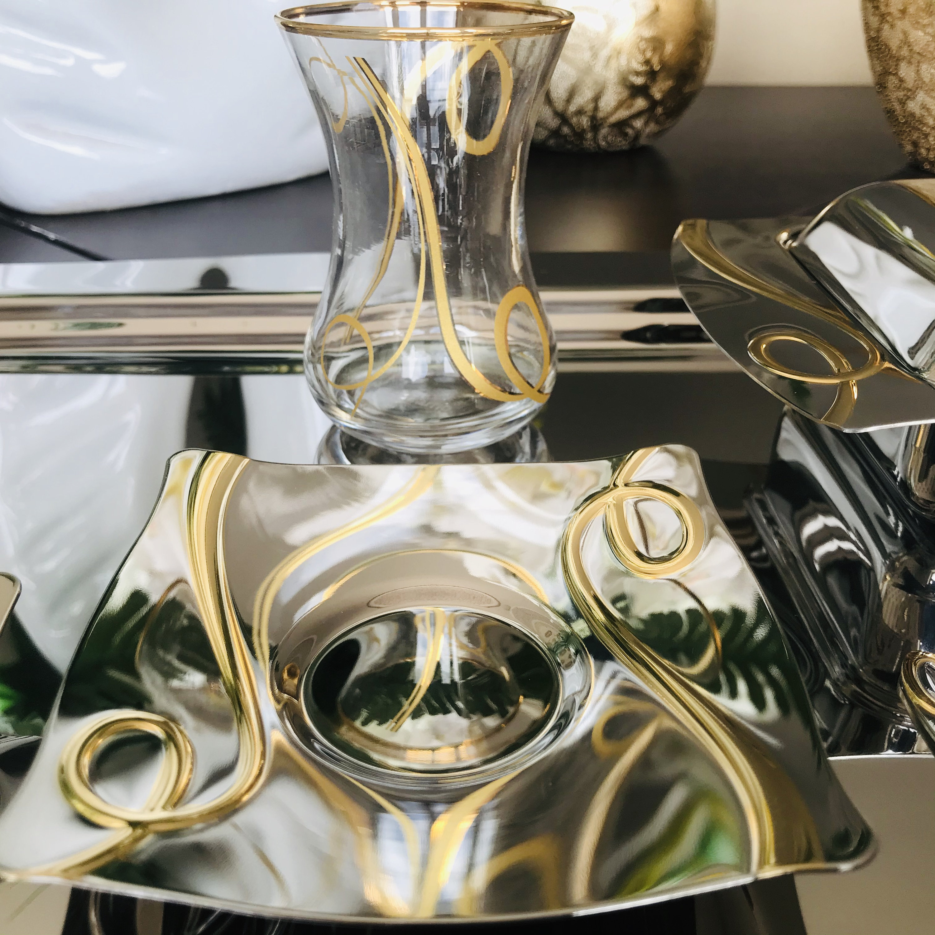 Tea Cups Turkish Tea Set Tea Set With Tray Tea Service Set | Etsy