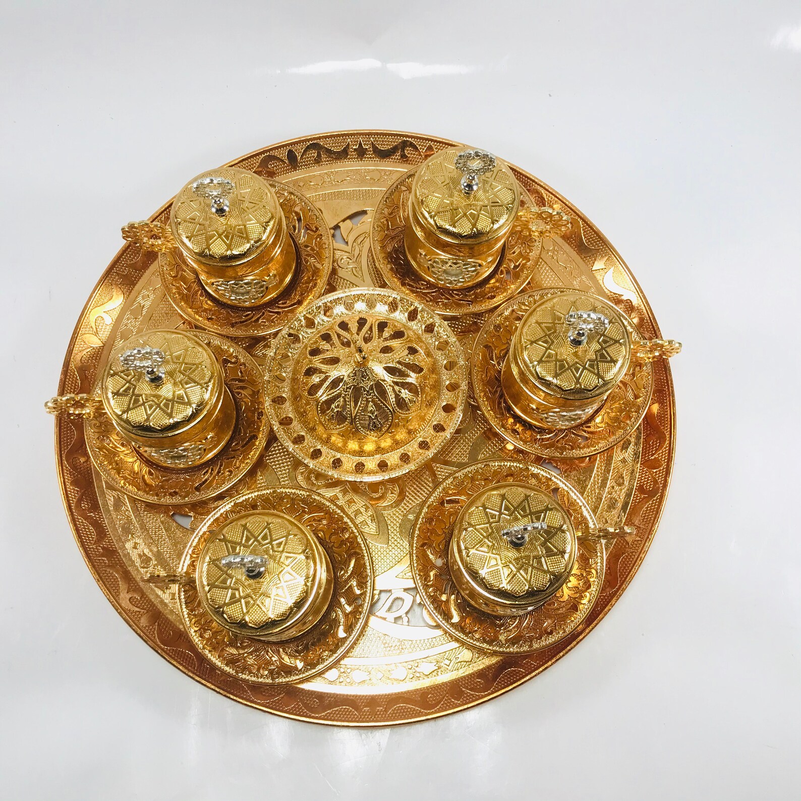 Turkish Coffee Set Arabic Coffee Set Gold Coffee Set Coffee | Etsy