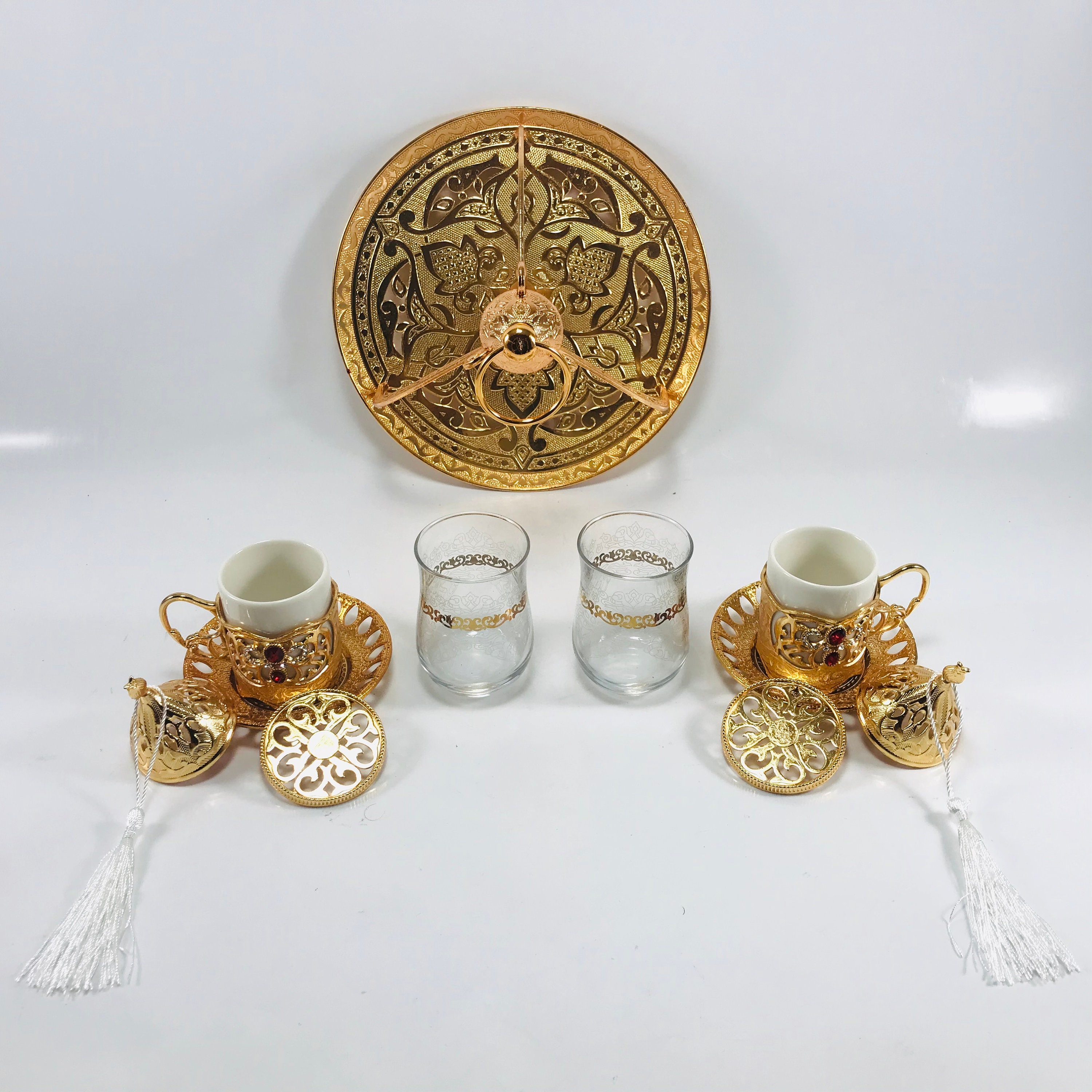 Turkish Coffee Set Arabic Coffee Set Gold Coffee Set Coffee | Etsy