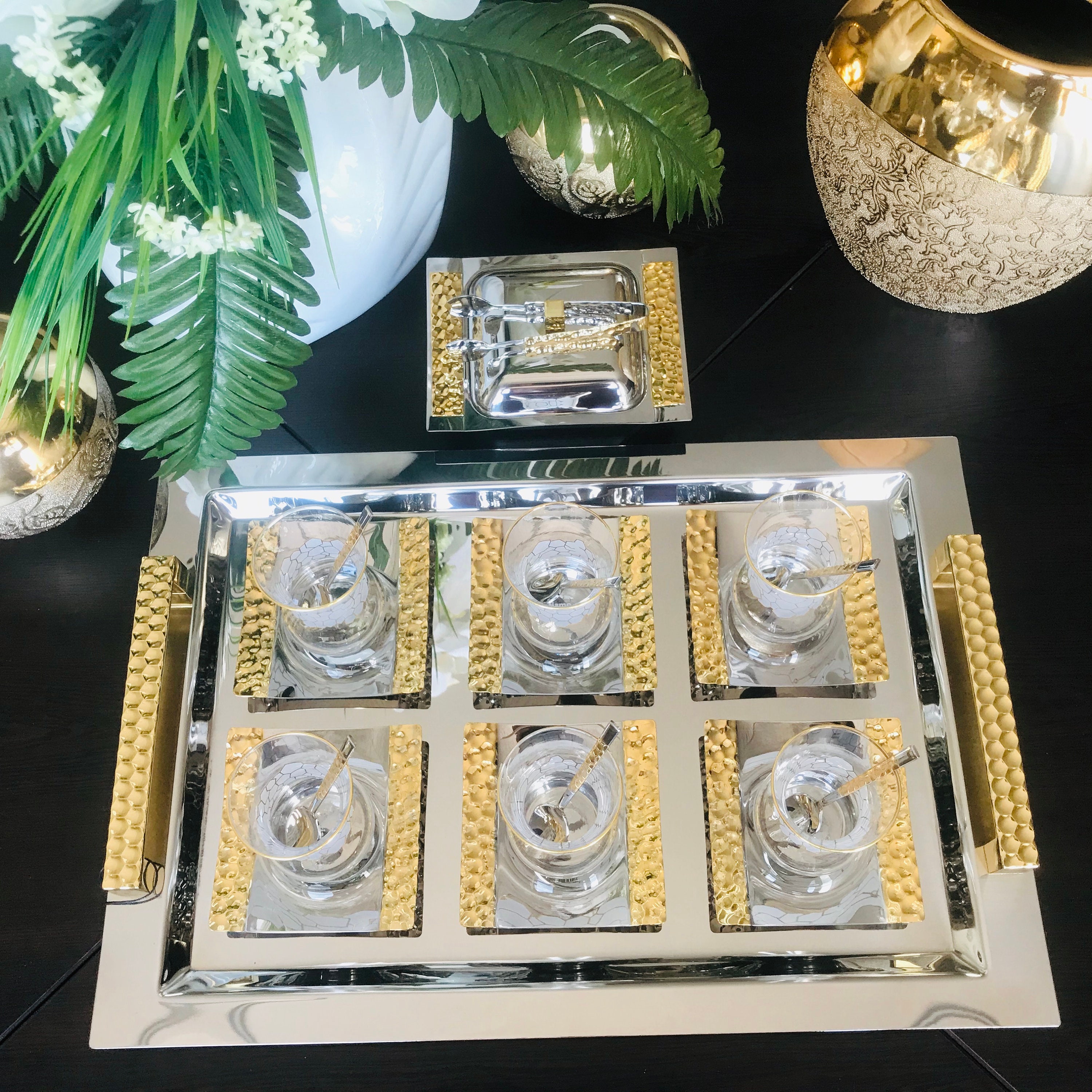 Turkish Tea Set Tea Set With Tray Glass Tea Cups Luxury Tea | Etsy