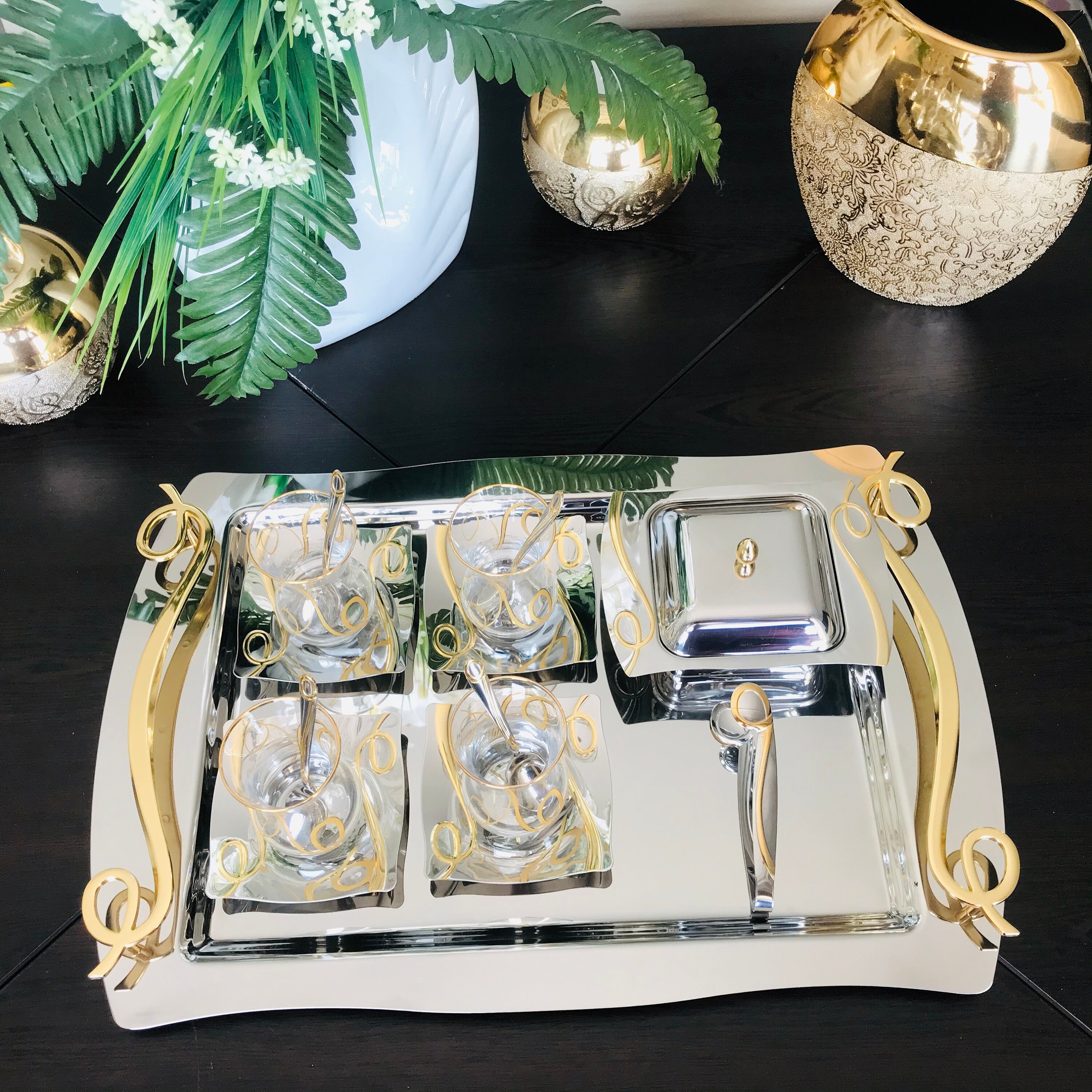 Tea Cups Turkish Tea Set Tea Set With Tray Tea Service Set | Etsy