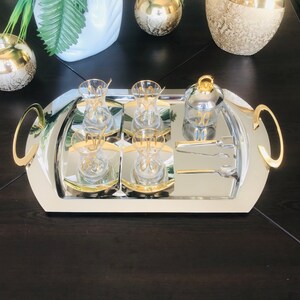 Turkish Tea Set, Tea Set With Tray, Glass Tea Cups, Luxury Tea Set, Tea ...