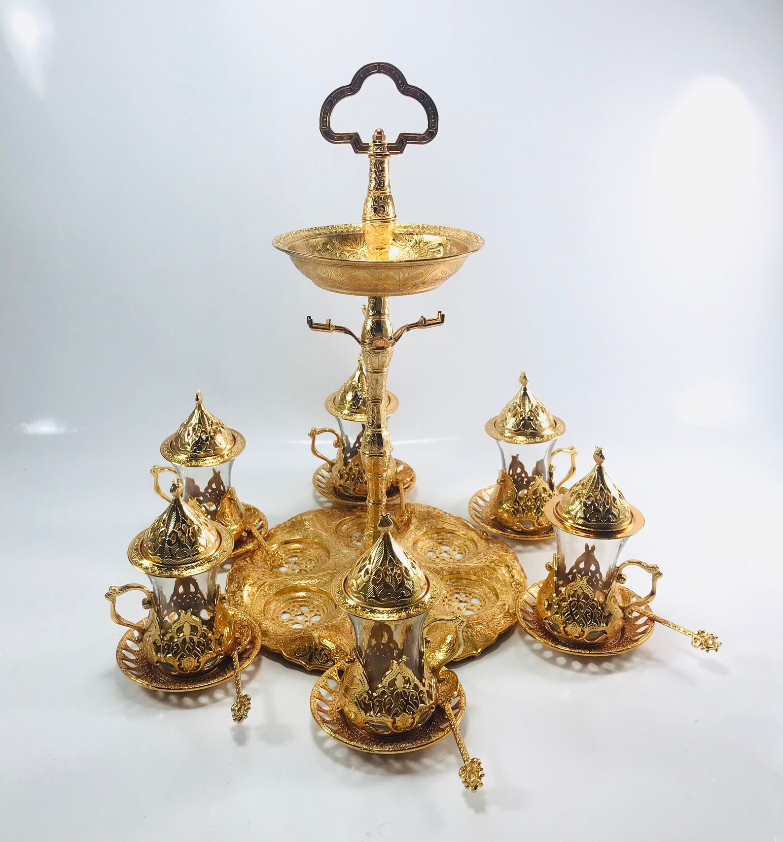 Tea Set Tea Cups Arabic Tea Set Turkish Tea Set Gold Tea - Etsy