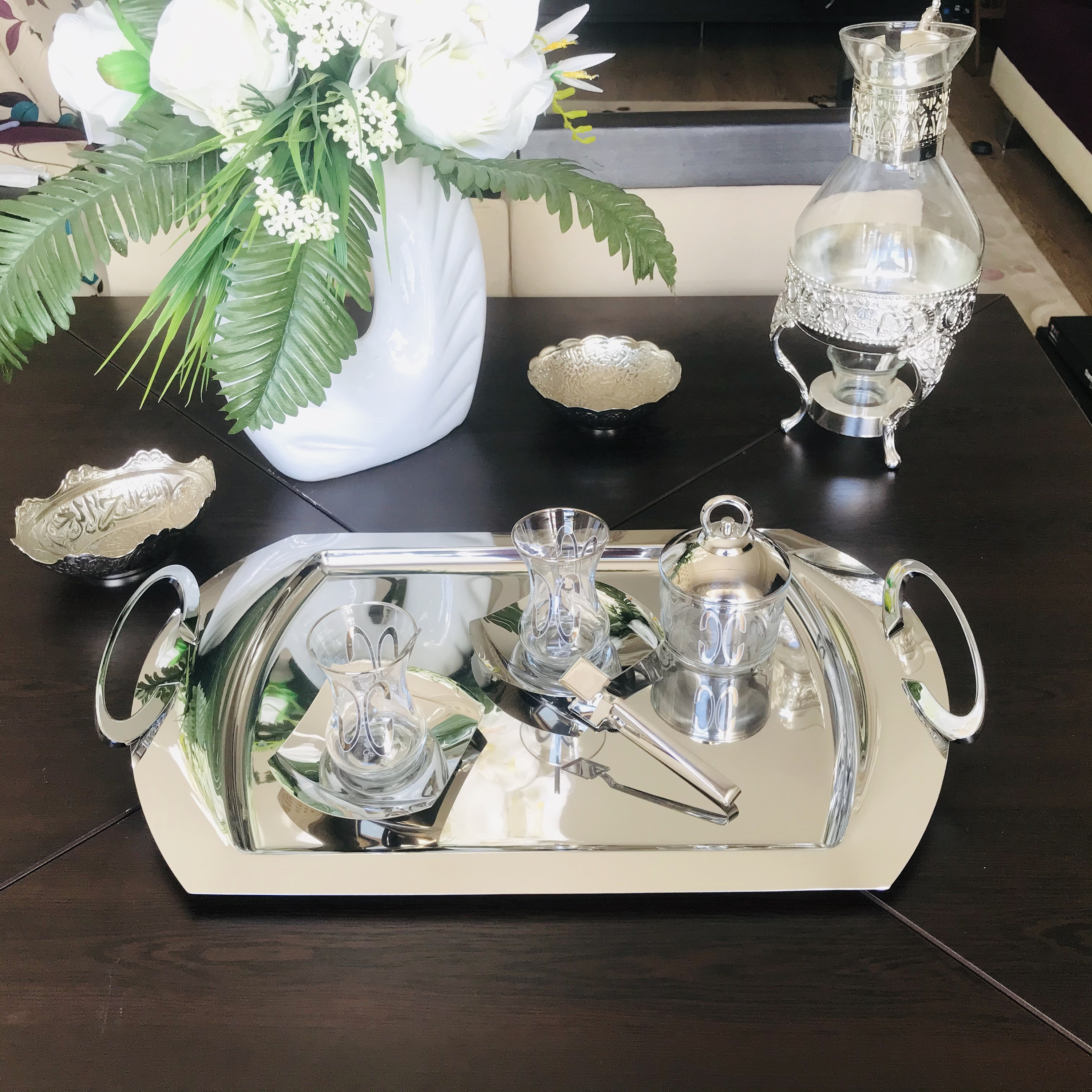 Turkish Tea Set Tea Set With Tray Glass Tea Cups Luxury Tea | Etsy