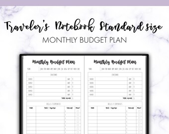 Monthly Expenses Notebook | Etsy