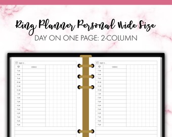 Personal Daily Planner Printable Scheduler Day on One Page - Etsy