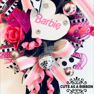 Pink Swag Wreath Doll Wreath Barbie Wreath Swag for Front - Etsy