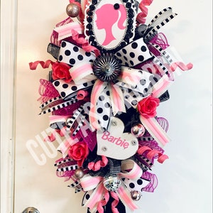 Pink Swag Wreath Doll Wreath Barbie Wreath Swag for Front - Etsy