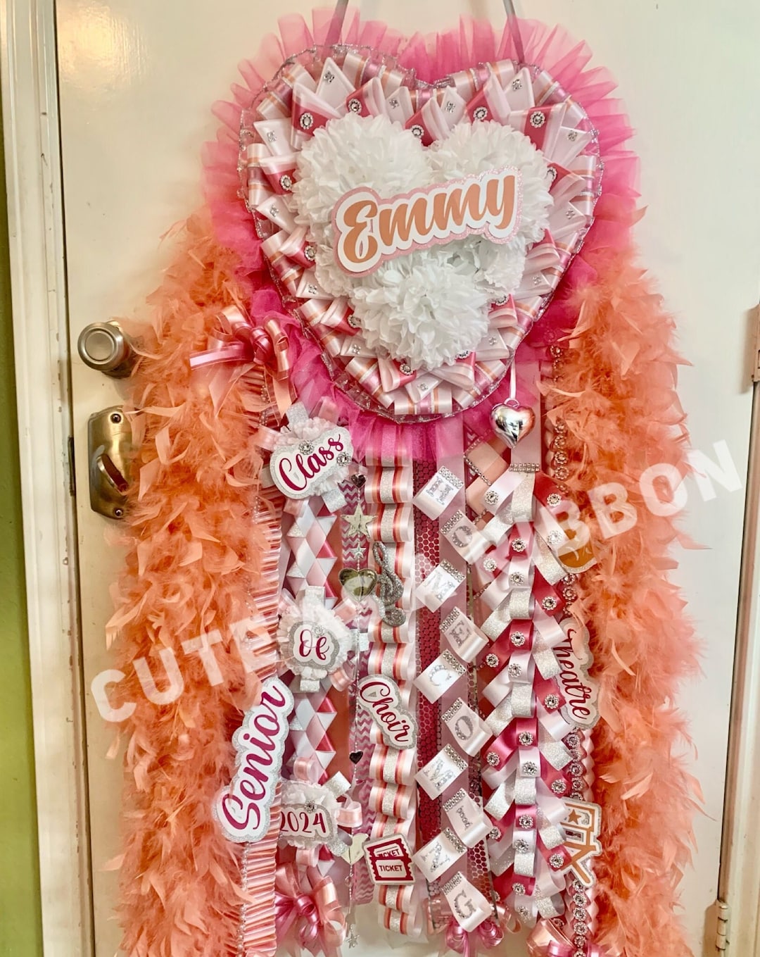 Homecoming Mega Heart Shaped Mum, Triple Homecoming Mum. - Etsy