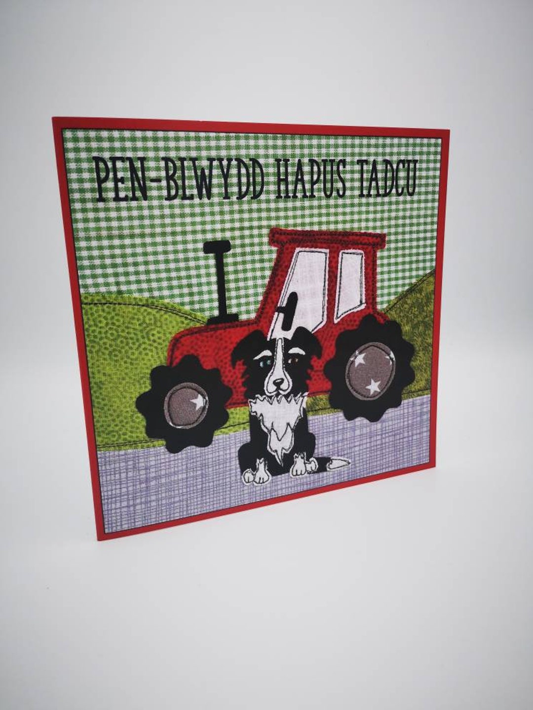 Cerdyn Penblwydd Hapus Tadcu, Printed Farmer Birthday Ffermwr Tractor ...