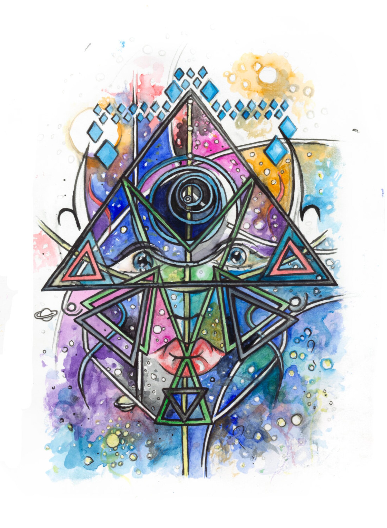 Sacred Geometry Portrait - Etsy New Zealand