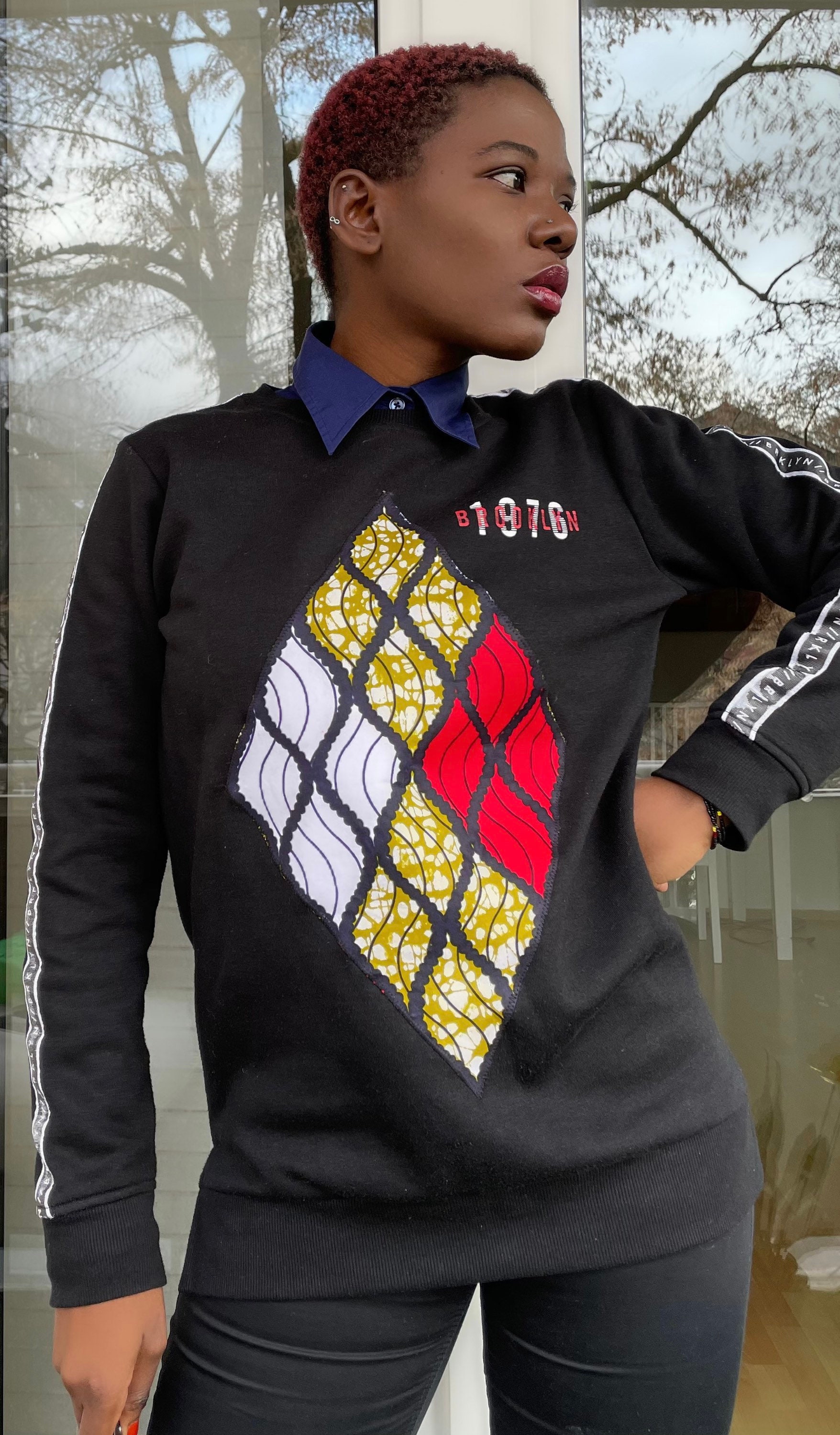 Unisex up Cycled High School Sweater 174 Embellished With a Diced ...