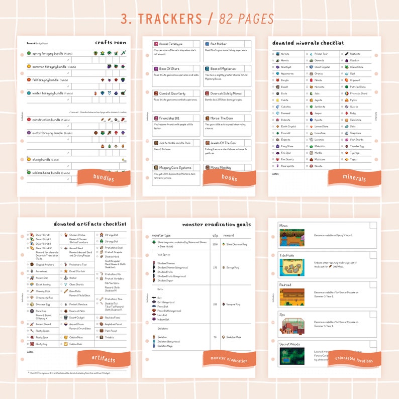 370+ PAGES + Updated to 1.6! Stardew Valley Planner / Game Guide PDF ...