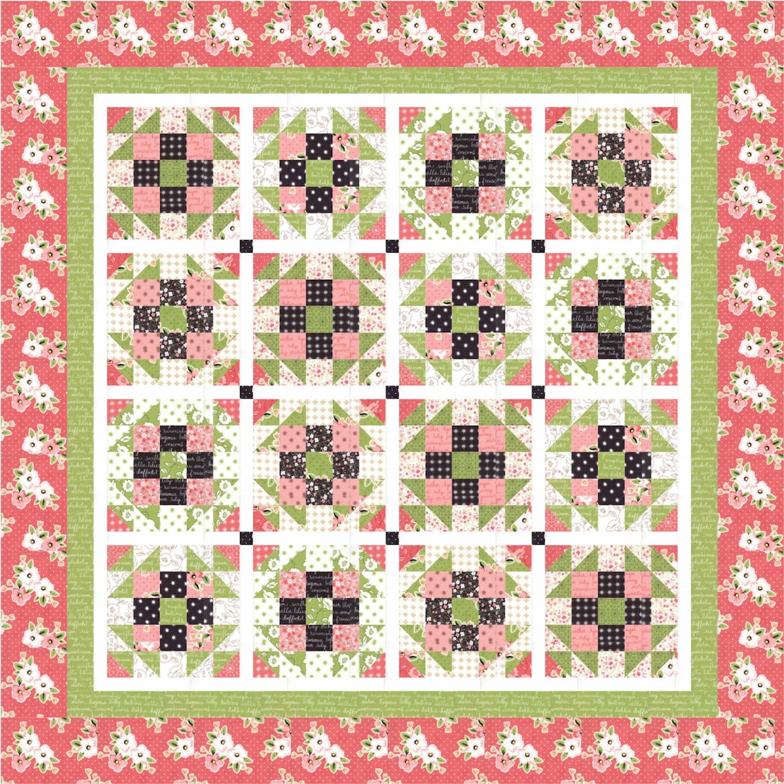 Tennessee Rose PDF Quilt Pattern - Etsy