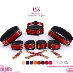Heavy Duty Padded Bondage SET | Leather Bondage for Intense BDSM Scenes ...