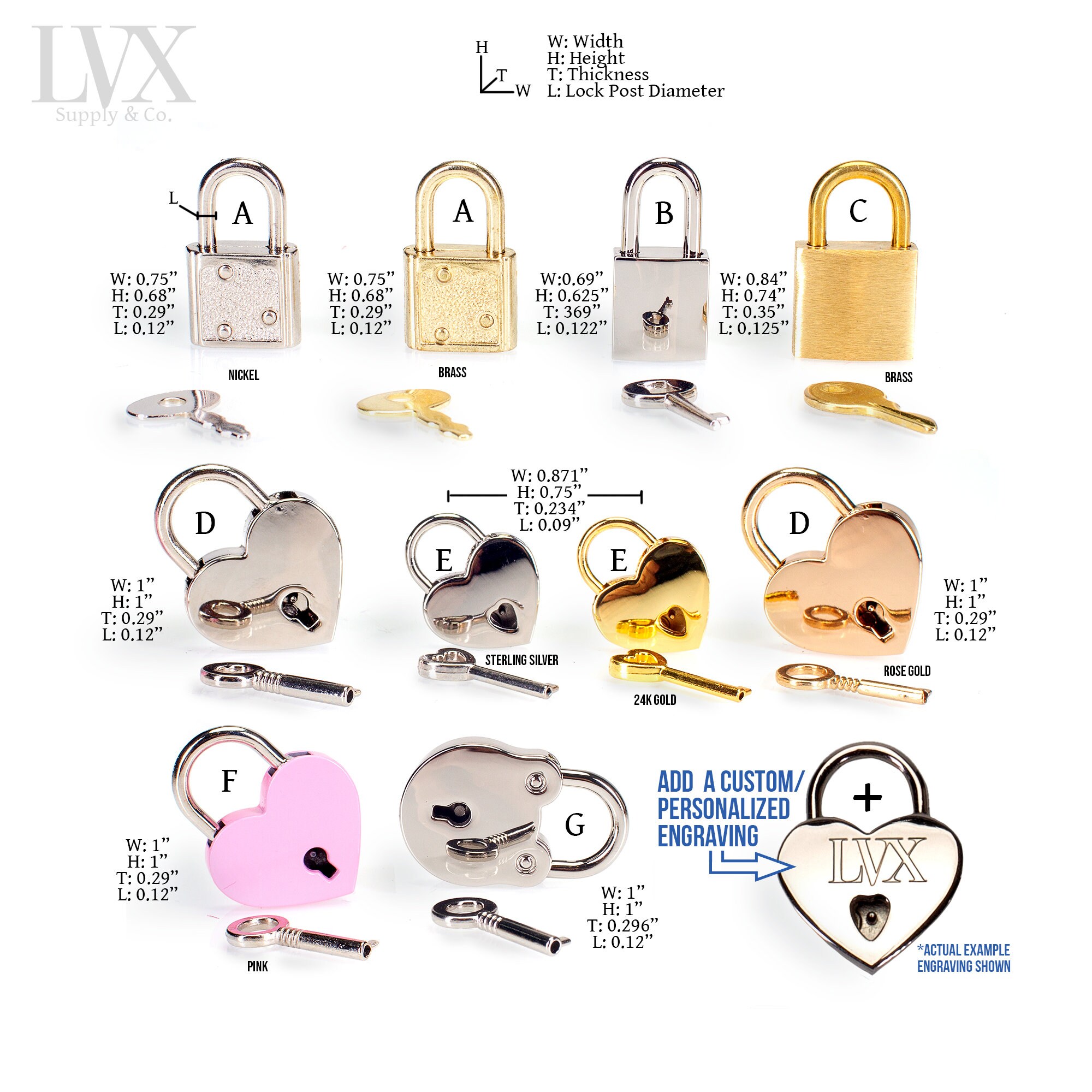 Engraved Lock and Key Padlock for BDSM Bondage Collar Cuffs - Etsy