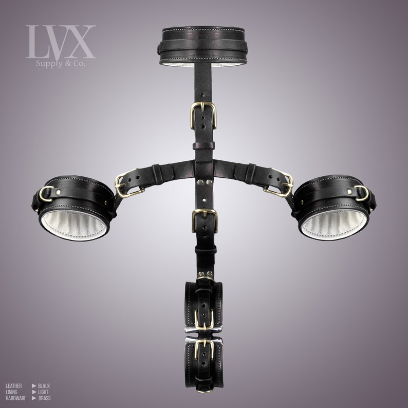 Leather Arm Harness & Collar Padded Leather Bondage Harness - Etsy