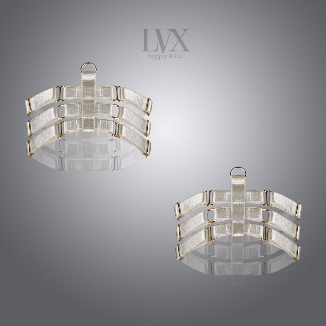 Aura Thigh Garter Sheer Lingerie Mesh Satin Leg Garter See Through ...