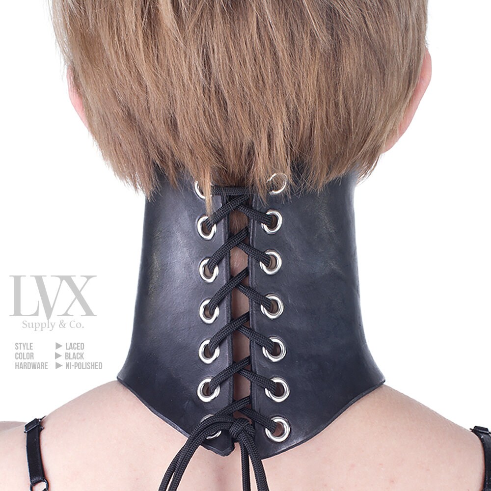 Molded Leather Posture Collar Leather Bondage Choker for - Etsy UK