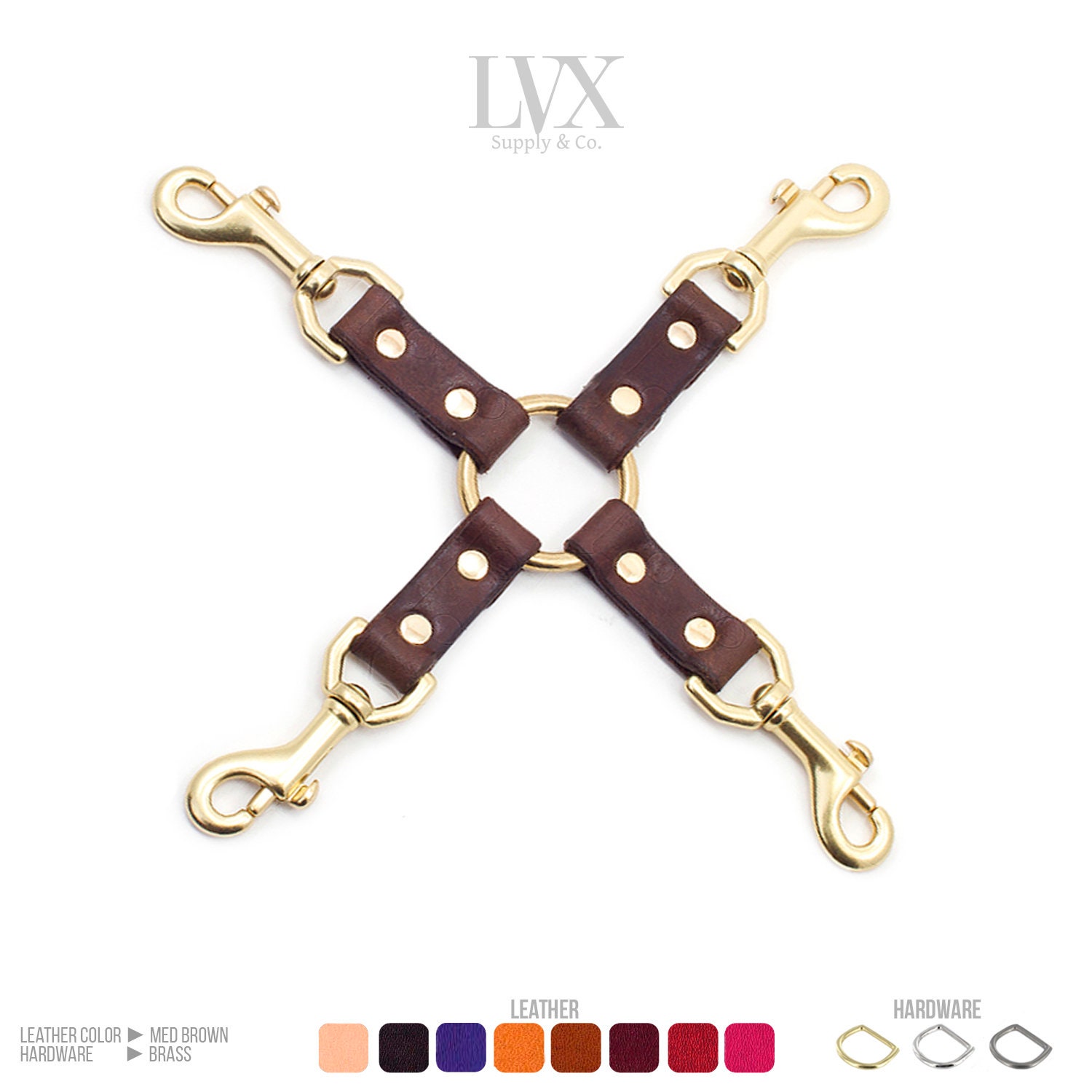 BDSM Hog Tie Set Padded Leather Bondage BDsM Cuffs with | Etsy