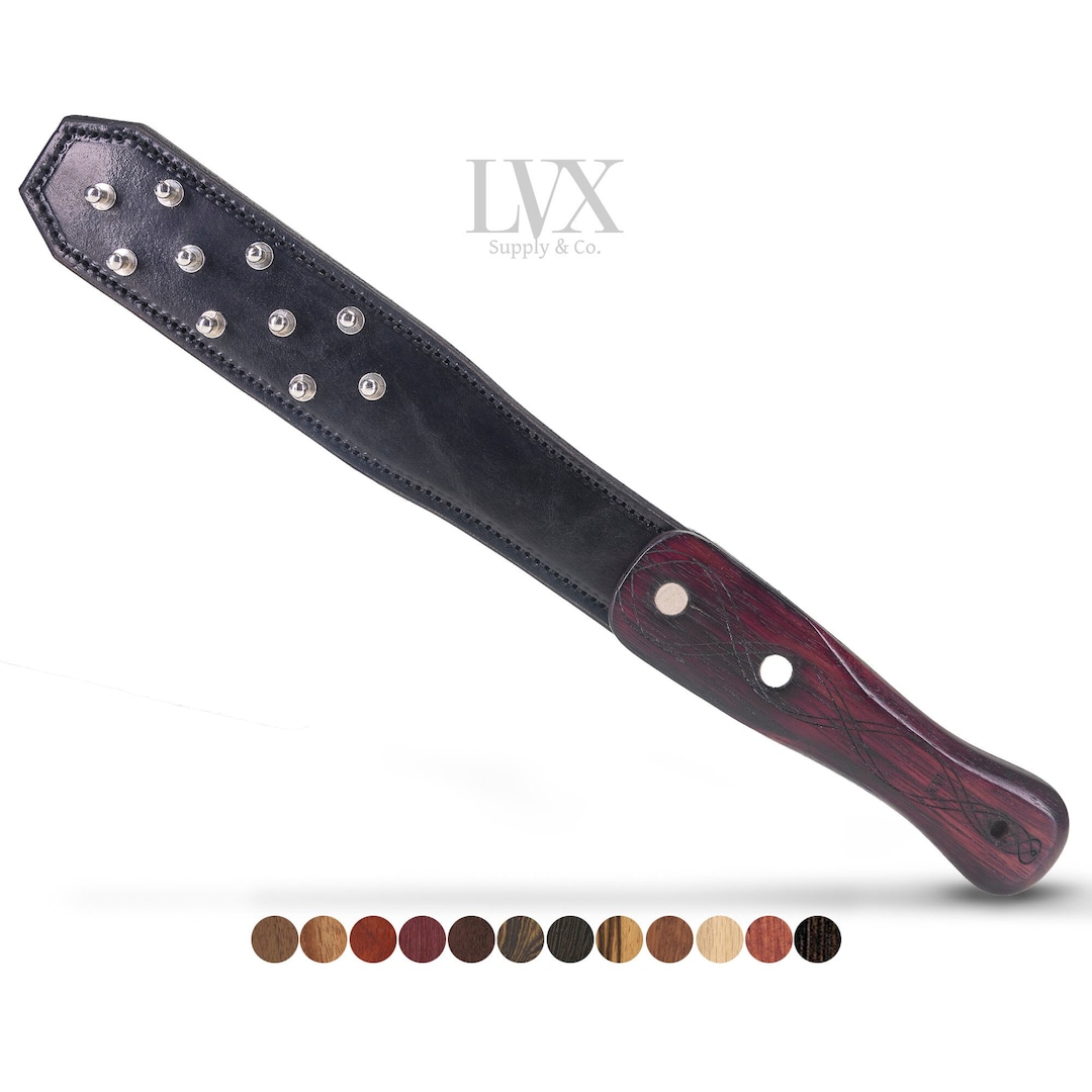 Thuddy Ball Studded Leather Spanking Paddle | Ball Spike Tawse Strap ...