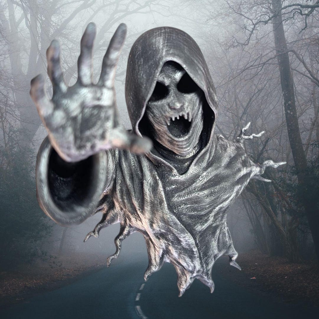 Hanging Reaper Dementor Wall Display Decor, Halloween Ghost Hooded Bust ...