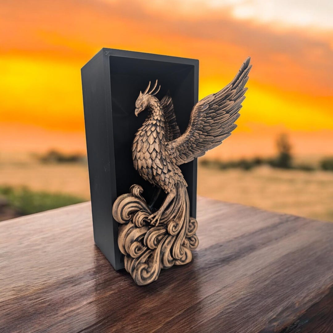 Phoenix Book Nook, Fantasy Shelf Display, Harry Potter Fawkes, Wizards ...