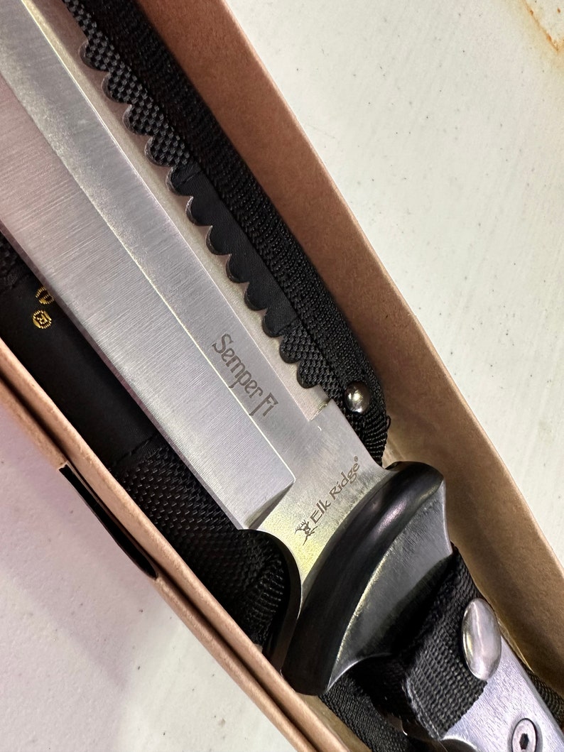 Custom USMC Elk Ridge Hunting Knife - Etsy