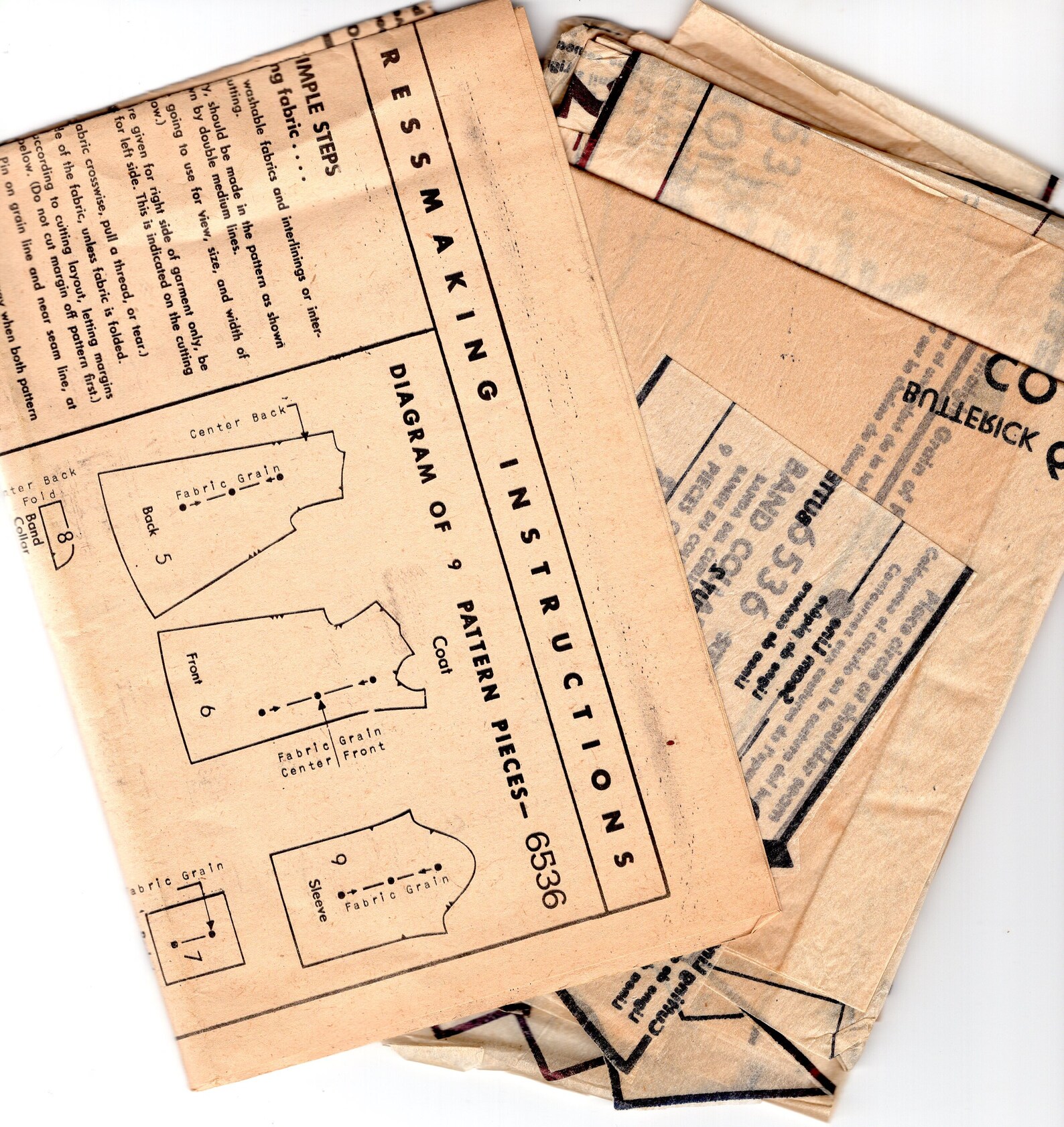 Vintage 1950s Butterick 6536 Sewing Pattern, Swimsuit and Beach Coat ...