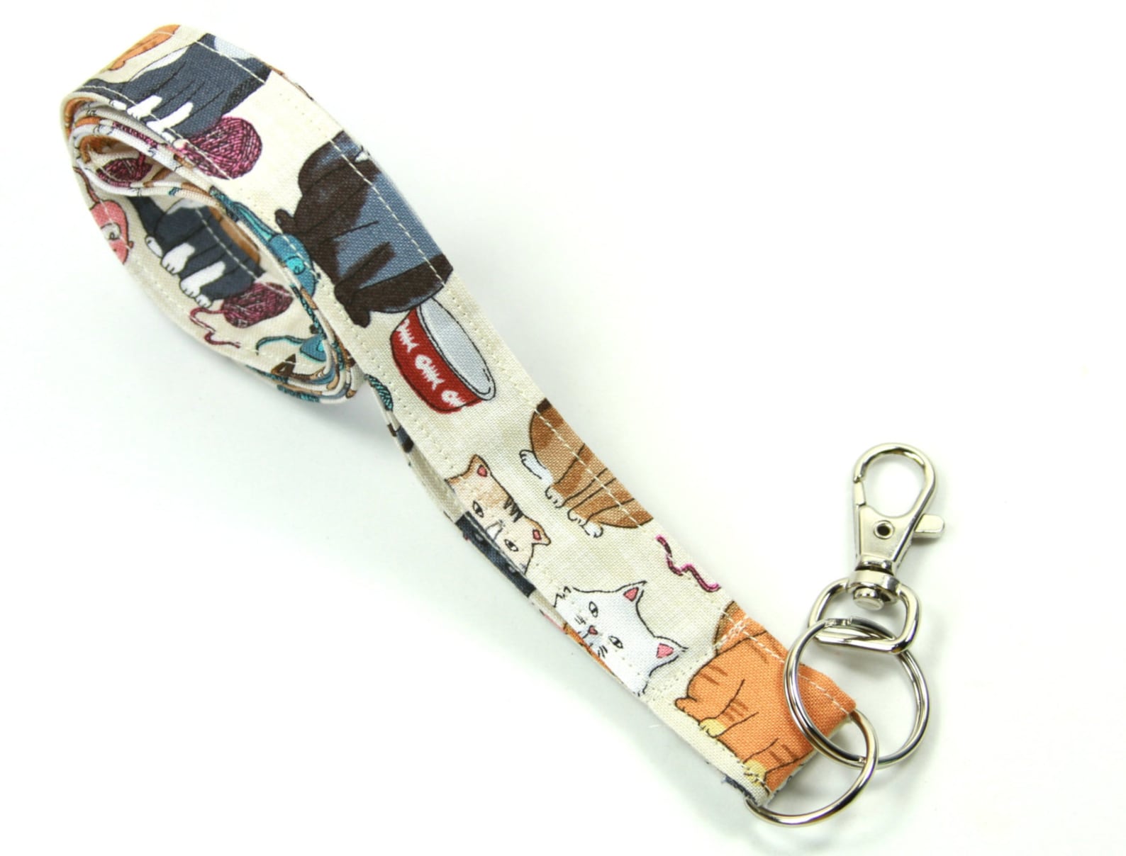 CATS Fabric Lanyard, Fabric Badge Holder, Cats Fabric Badge Holder ...