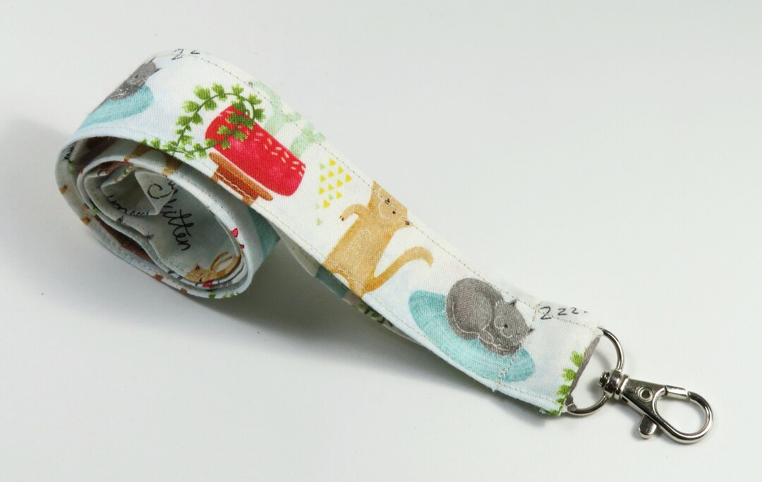 CATS Design Badge Holder, Cute Cat Lanyard, Cat Design Key Holder - Etsy