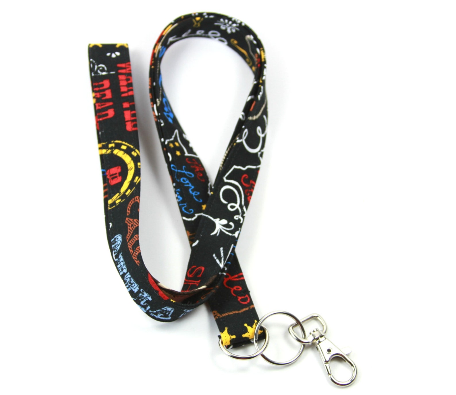 RODEO Fabric Lanyard, Horses Badge Holder, Texas Badge Holder, Rodeo ...
