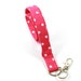 POLKA Dot Fabric Lanyard, Pink Polka Dot Lanyard, Pink Fabric Badge ...
