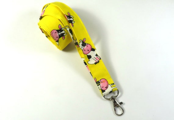 COW Badge Holder Cow Lanyard Farm Animal Badge Holder - Etsy