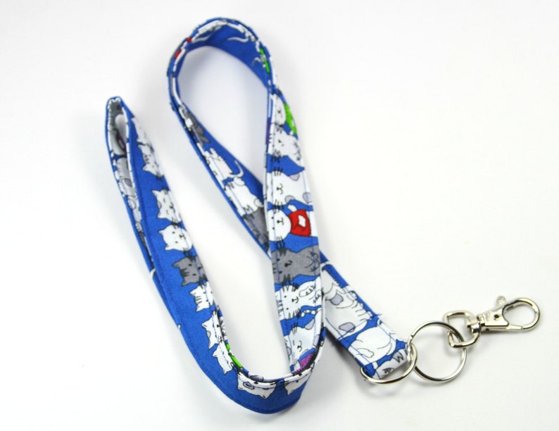 CATS Fabric Badge Holder, Cats Lanyard, Blue Badge Holder, Pet Lanyard ...