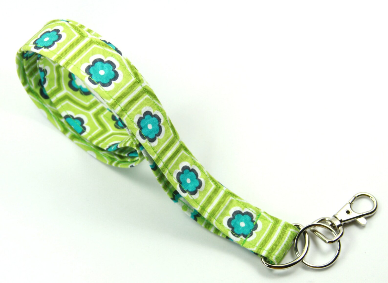 SPRING FLOWERS Tessuto Lanyard, Spring Lanyard, Floral Fabric Badge ...