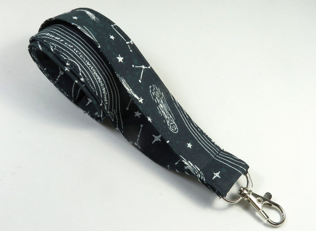 SPACE Fabric Lanyard, Constellation Badge Holder, Planet Badge Holder ...