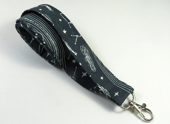 SPACE Fabric Lanyard Constellation Badge Holder Planet Badge - Etsy
