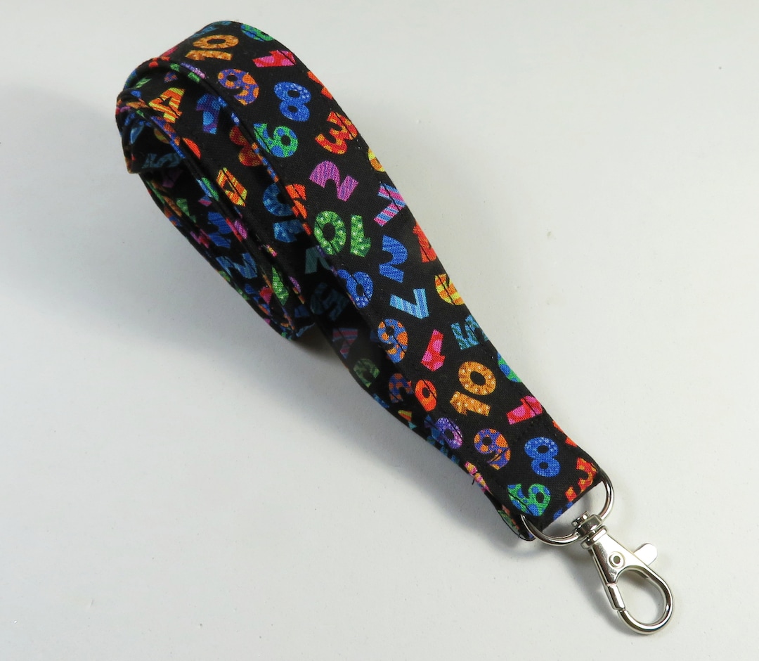 NUMBERS Badge Holder, Math Lanyard, Fabric Badge Holder - Etsy