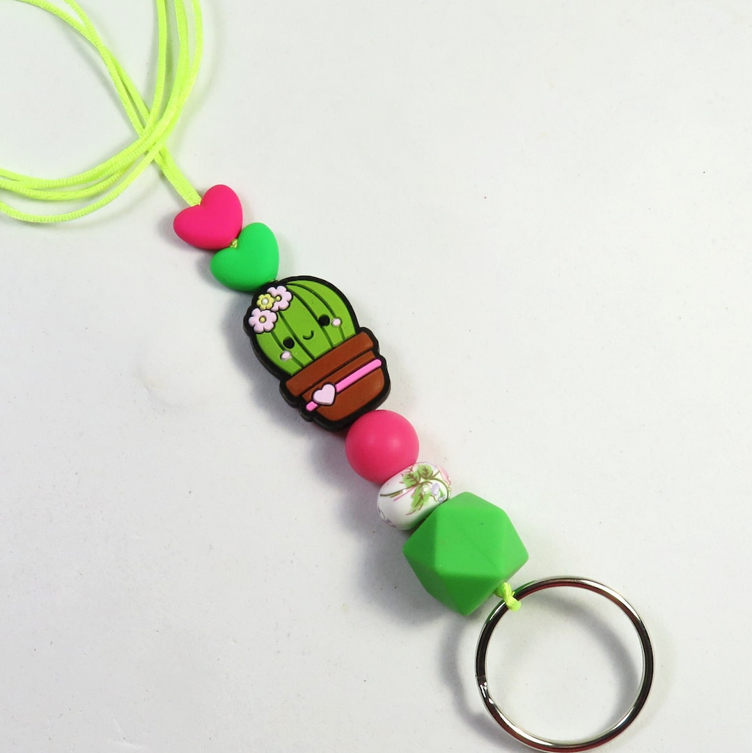 CACTUS Pot Design Badge Holder, Plant Lovers Lanyard, Beautiful Design ...
