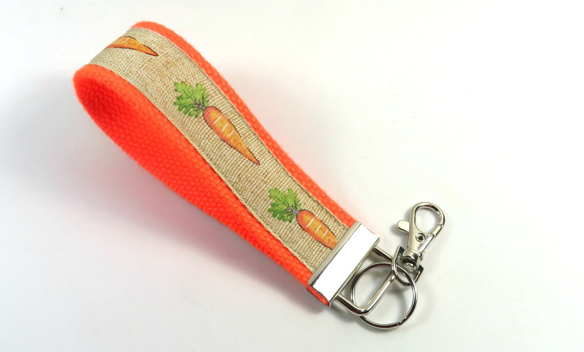 CARROT Keychain Fabric Carrot Keyfob Carrot Design Wristlet - Etsy UK