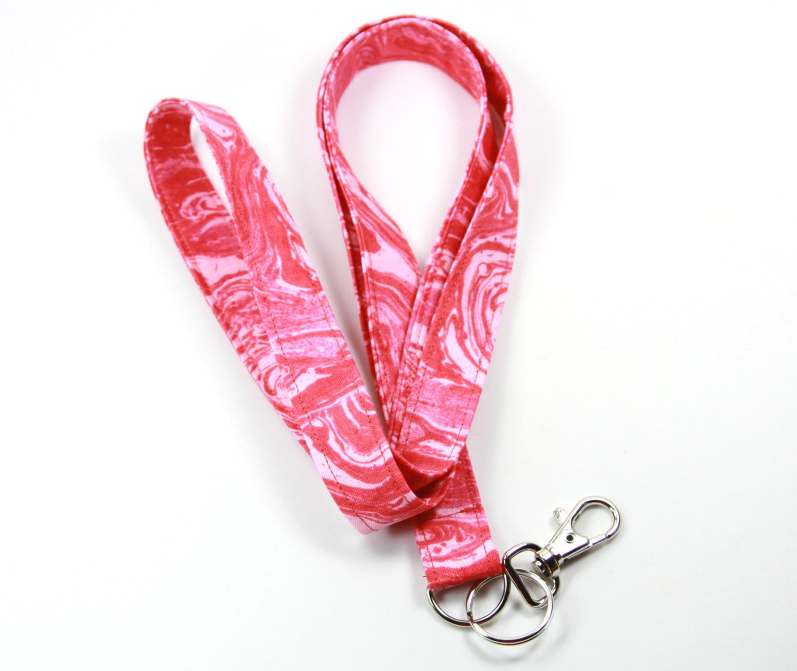 PINK Fabric Lanyard, Pink Badge Holder, Pink Wave Lanyard, Shaded ...