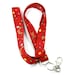 FAWN Fabric Lanyard, Baby Deer Lanyard, Christmas Badge Holder, Holiday ...